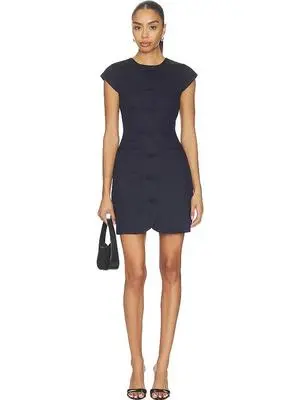 ALIGNE Jennie Linen Mix Dress - Navy