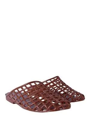 JELAVU Glimmr Tan Woven Jelly Mules - Brown