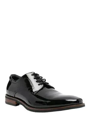 SERGIO MORETTI FIRENZE Patent Finish Lace-up Derby Shoes - Black