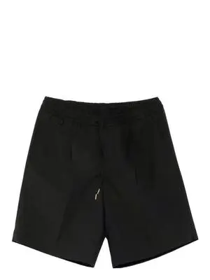 BRIGLIA 1949 Pleated Drawstring Shorts - Black