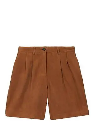 The Kooples Regular-fit Suede Bermuda Shorts - Camel