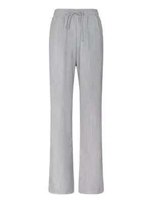 GAELLE Pinstriped Track Pants - Grey