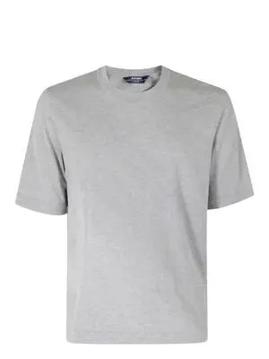 K-WAY Combe Marl-effect Crew-neck T-shirt - Grey