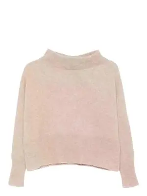 LA JULIE CASHMERE Funnel-neck Sweater - Neutrals