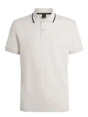 BOSS Cotton Paddy Polo Shirt - Silver