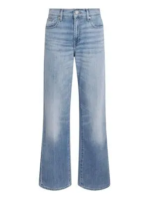 7 For All Mankind Stovepipe Straight Leg Jeans - Blue