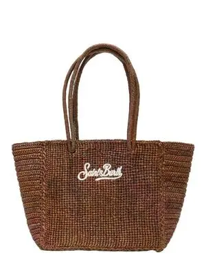 MC2 SAINT BARTH Raffia Shoulder Bag - Brown