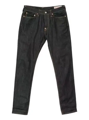 EVISU Logo Print Jeans - Blue