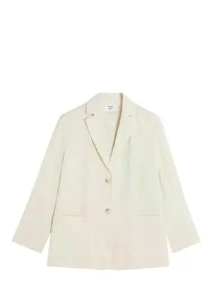 Maison Kitsuné Notched Lapel Patch Pocket Jacket - Neutrals
