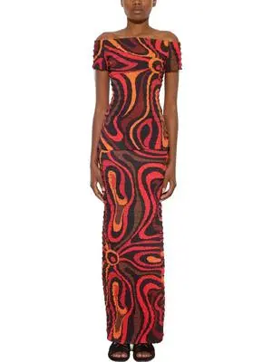 Emilio Pucci Marmo Print Shibori Top - Red