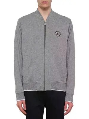 Kenzo Tiger Patch Zip-up Bomber Jacket - Grey