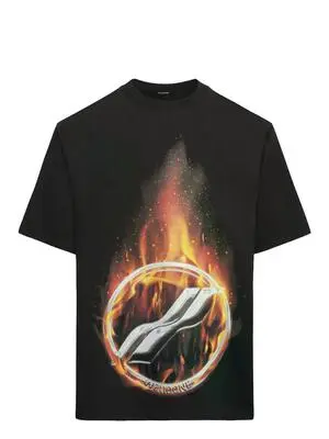 We11Done Meteor-print T-shirt - Black