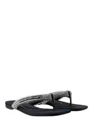 Alexander Wang Jenna Crystal Embellished Flip-flops - Silver
