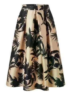 LUNATICA MILANO K Palm Midi Skirt - Neutrals