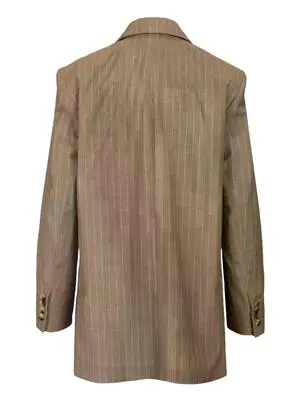 Max Mara Double-breasted Pinstripe Blazer - Neutrals