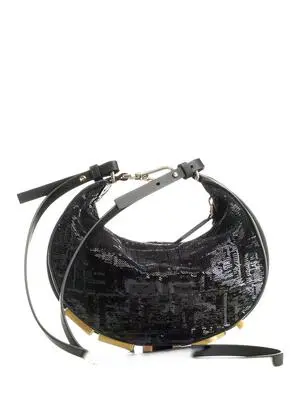 Fendi Mini Baguette Shoulder Bag - Black