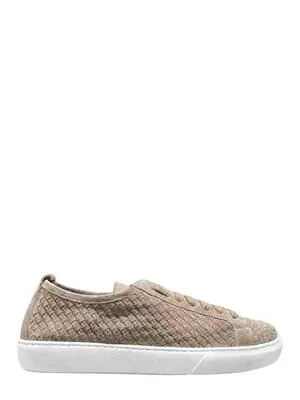 CALCE Woven Suede Sneakers - Neutrals