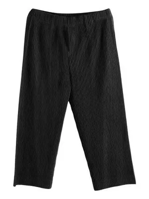Issey Miyake Pleated Texture Trousers - Black