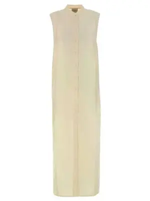 Le Kasha Sleeveless Maxi Shirt Dress - Neutrals