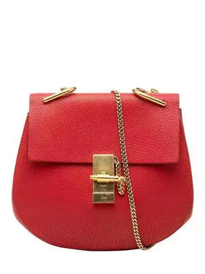 Chloé Drew Small Leather Bag - Red
