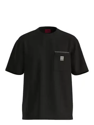 Hugo Pocket Embroidered T-shirt - Black