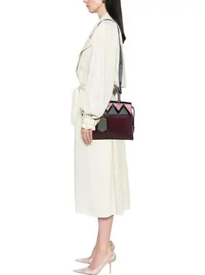Prada Saffiano Leather Greca Esplanade Satchel - Red