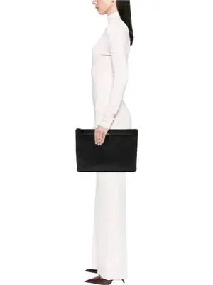 LOUIS VUITTON Monogram Shadow Discovery Pochette Clutch Bag - Black