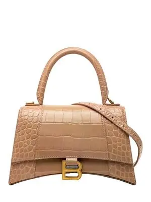 Balenciaga Small Hourglass Top Handle Bag - Brown