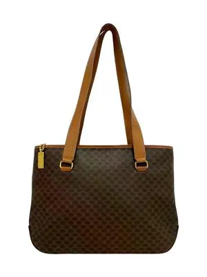Celine Macadam Coated Canvas Tote Bag - Brown