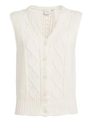 Varley Cable Knit Tatyana Vest - White