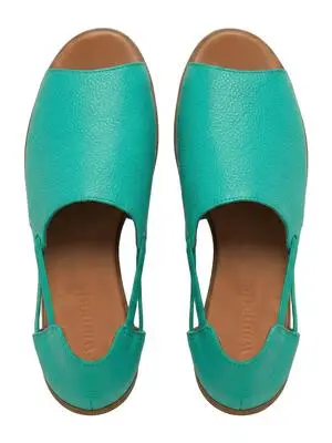 WOMADS Turquoise Peep Toe Sandals - Blue