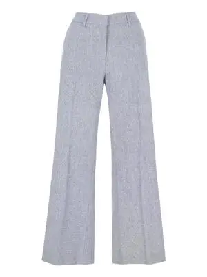 PT TORINO Pressed-crease Wide-leg Trousers - Blue