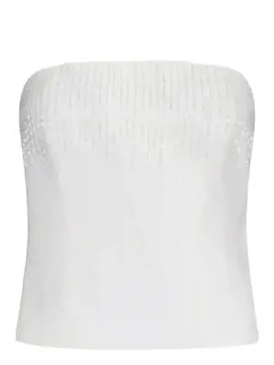 Marella Strapless Embellished Top - White