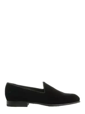 Tagliatore Skyler Velvet Loafers - Black