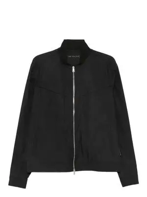 LOW BRAND Zip-up Panelled Jacket - Black