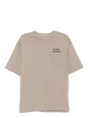 GEORGE. Slogan Print Drop Shoulder T-shirt - Neutrals
