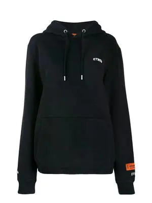 Heron Preston Logo Patch Hoodie - Black