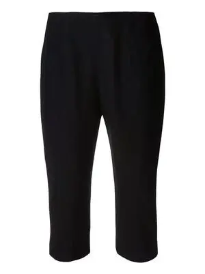 Alexander McQueen Cropped Trousers With Zip Detail - Black