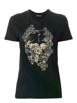 Alexander McQueen Embellished Skull T-shirt - Black