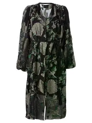 LANVIN Sheer Floral Dress - Black