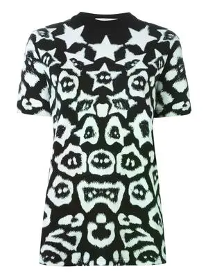 Givenchy Star And Leopard Print T-shirt - Black