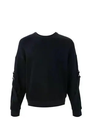 WOOYOUNGMI Strap Detail Sweatshirt - Black