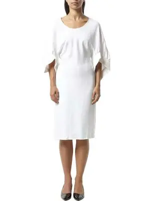 Givenchy Batwing Sleeve Midi Dress - White
