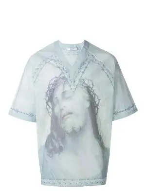 Givenchy Christ Print T-shirt - Blue