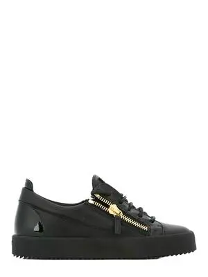 GIUSEPPE ZANOTTI Side Zip Detail Sneakers - Black