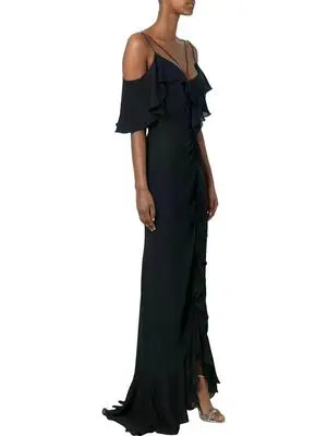 Emilio Pucci Cold Shoulder Gown - Black