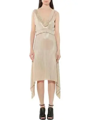 Givenchy Technical Pleated Midi Dress - Neutrals