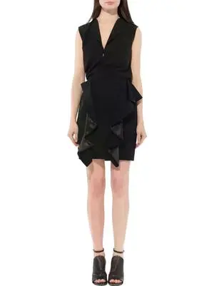 Givenchy Draped Panel Pencil Mini Skirt - Black