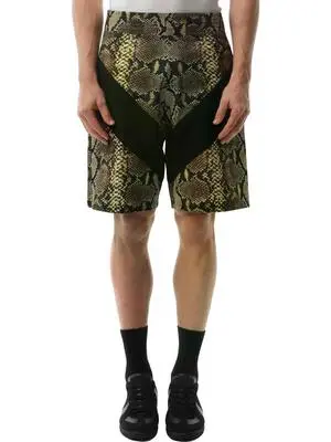 Givenchy Snakeskin Print Bermuda Shorts - Black
