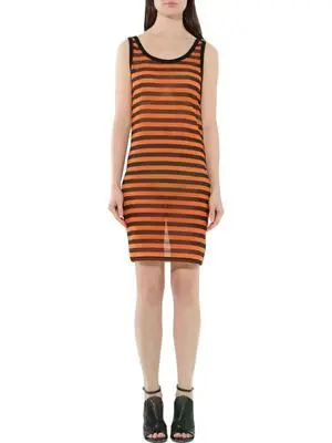 Givenchy Striped Semi-sheer Mini Dress - Black